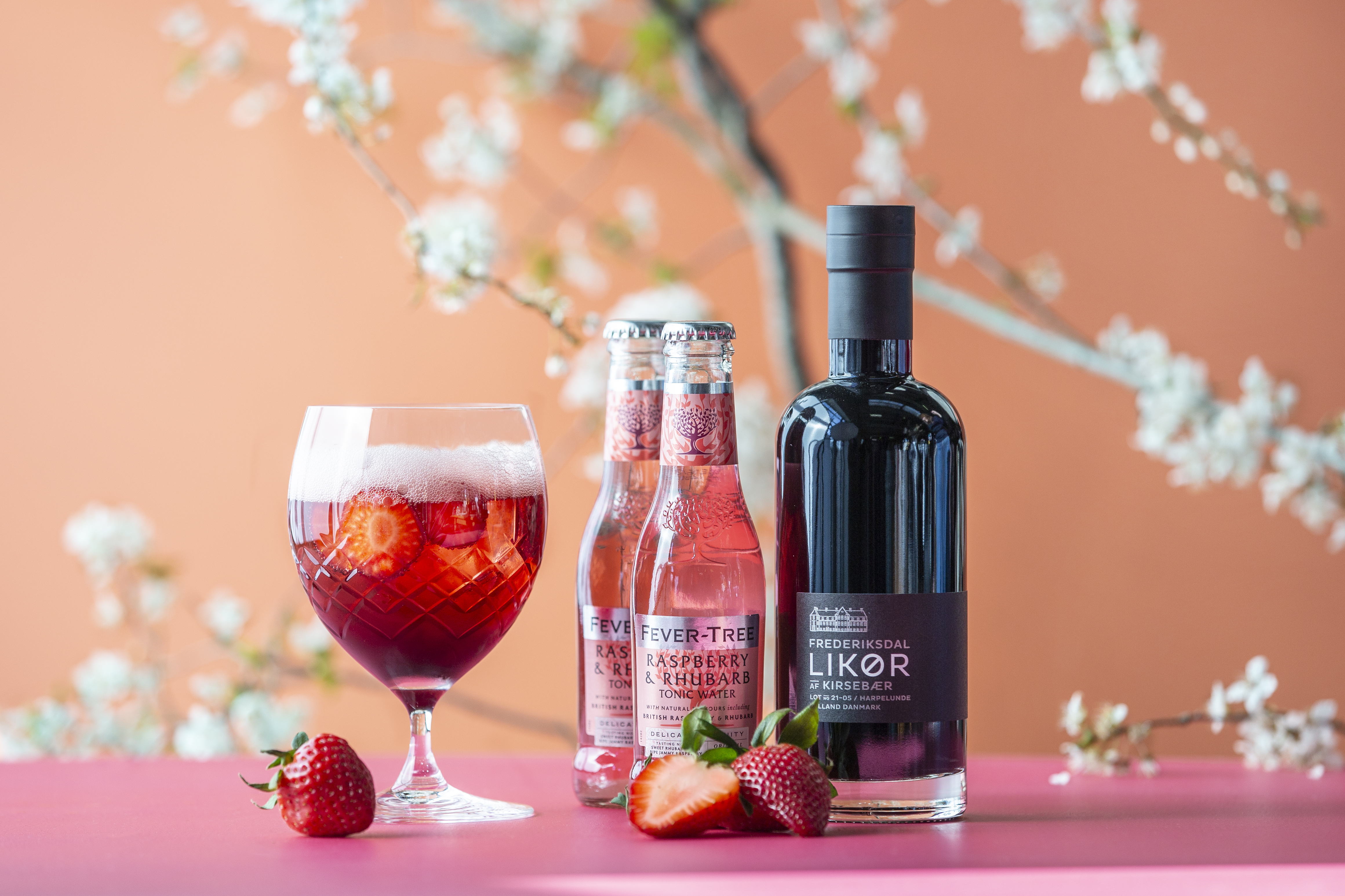 Opskrift på Cherry Raspberry med kirsebærlikør